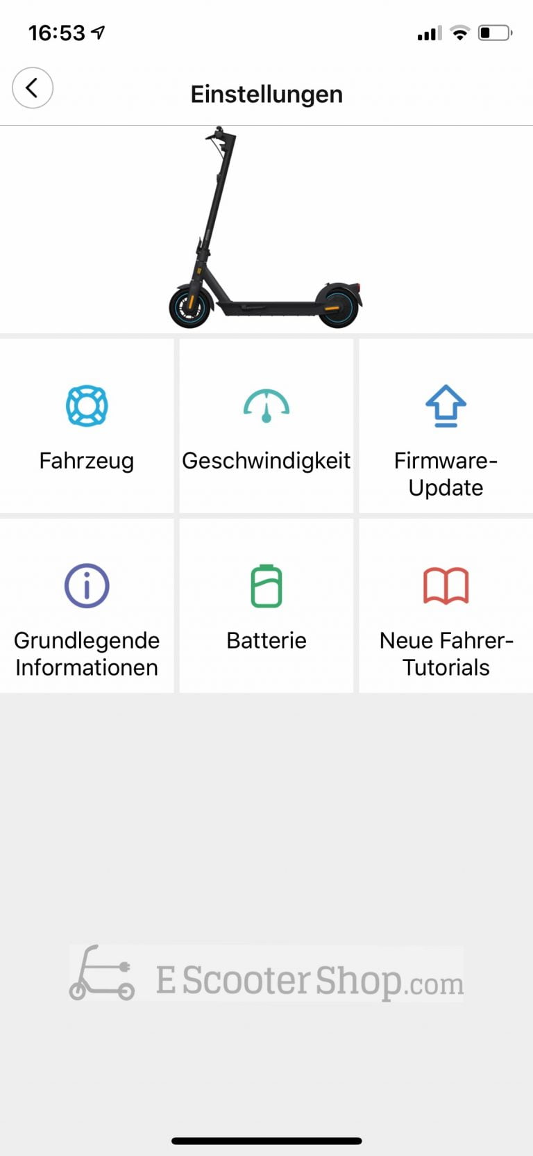 Die Ninebot Segway Max G30D App im Detail
